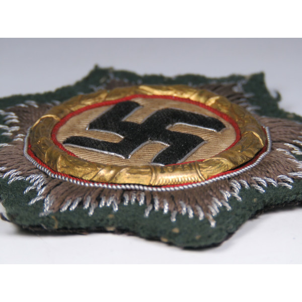 German Cross in Gold – Cloth Version (Hand-embroidered)