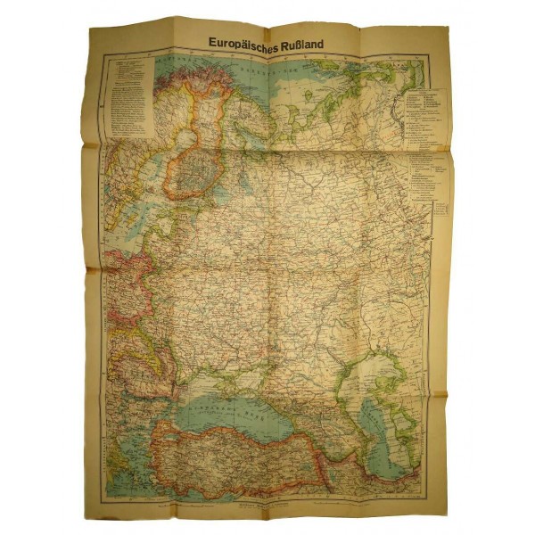 Europäisches Russland the map of Russia for use by Wehrmacht soldiers.1941