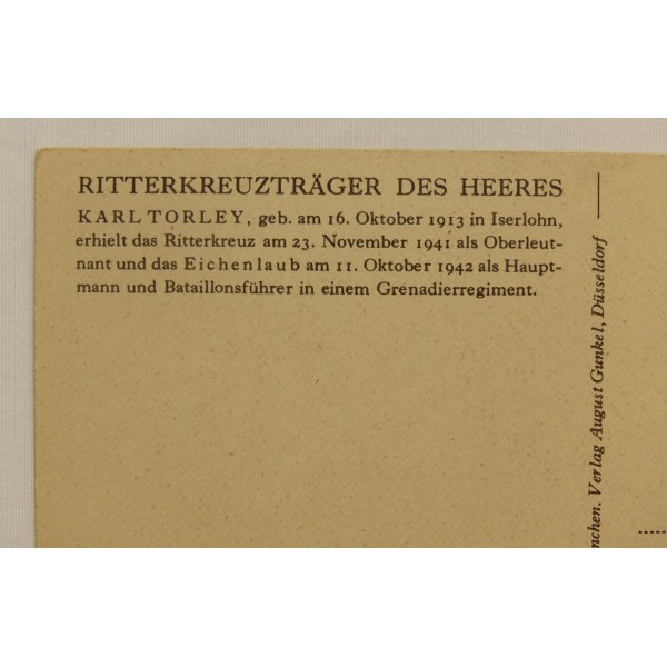 "Ritterkreuzträger des Heeres" Karl Torley
