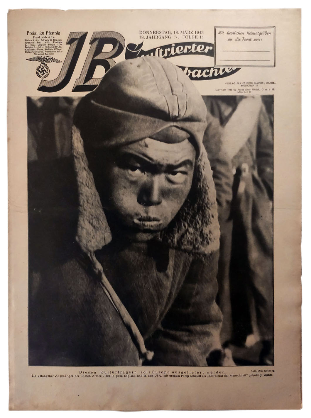 El Beobachter Illustrierter, 11 vol., Marzo de 1943