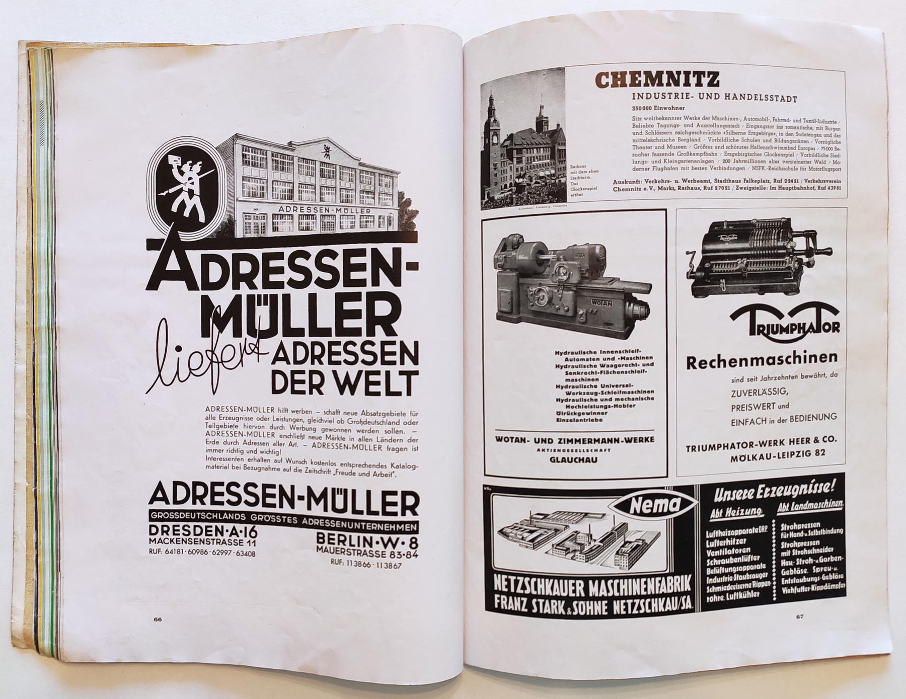 German international magazine Freude und Arbeit (Joy and Work), issue ...