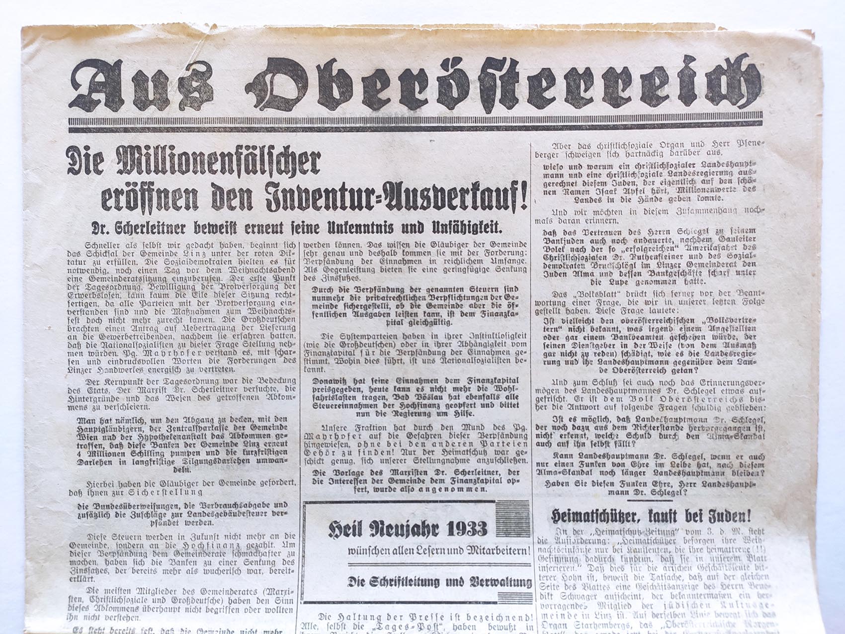 1933 Newspaper Headlines