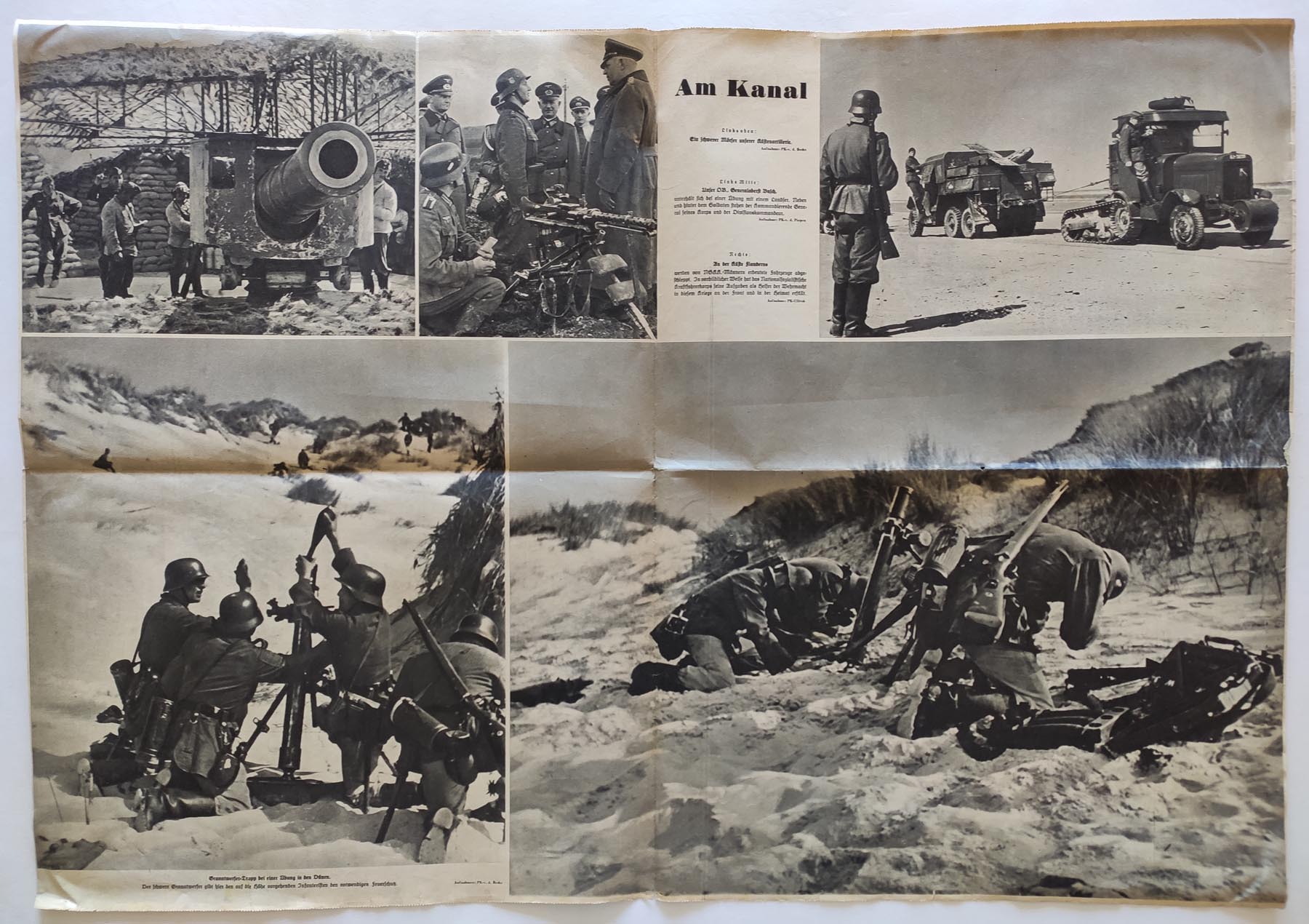 Photoposter from magazine with German troops in Northern France, Normandy