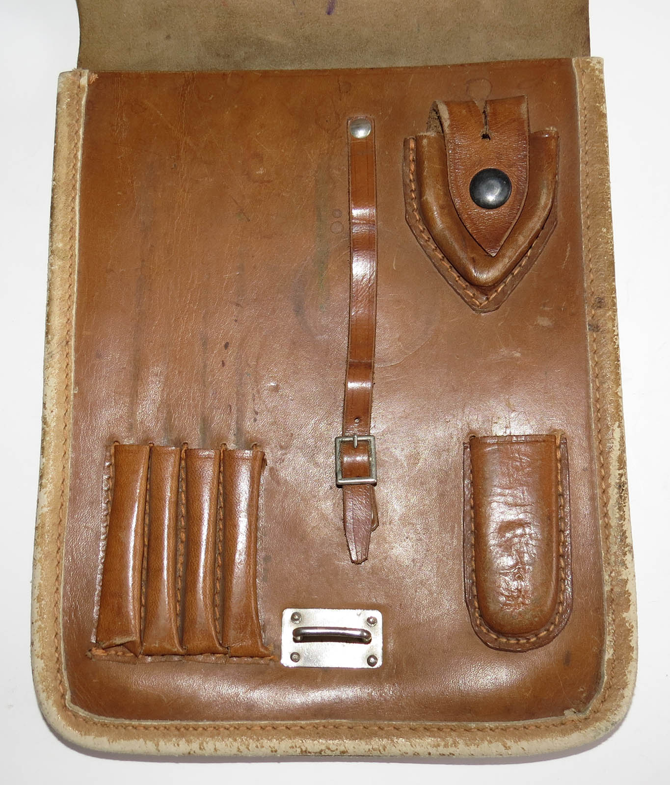 Dated soviet leather map case in excellent condition