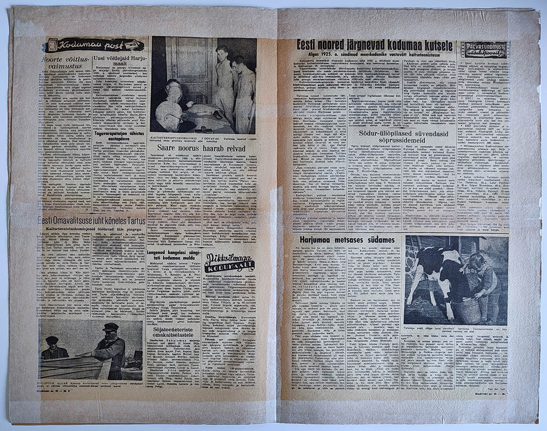 Rindeleht newspaper from November 6th, 1943