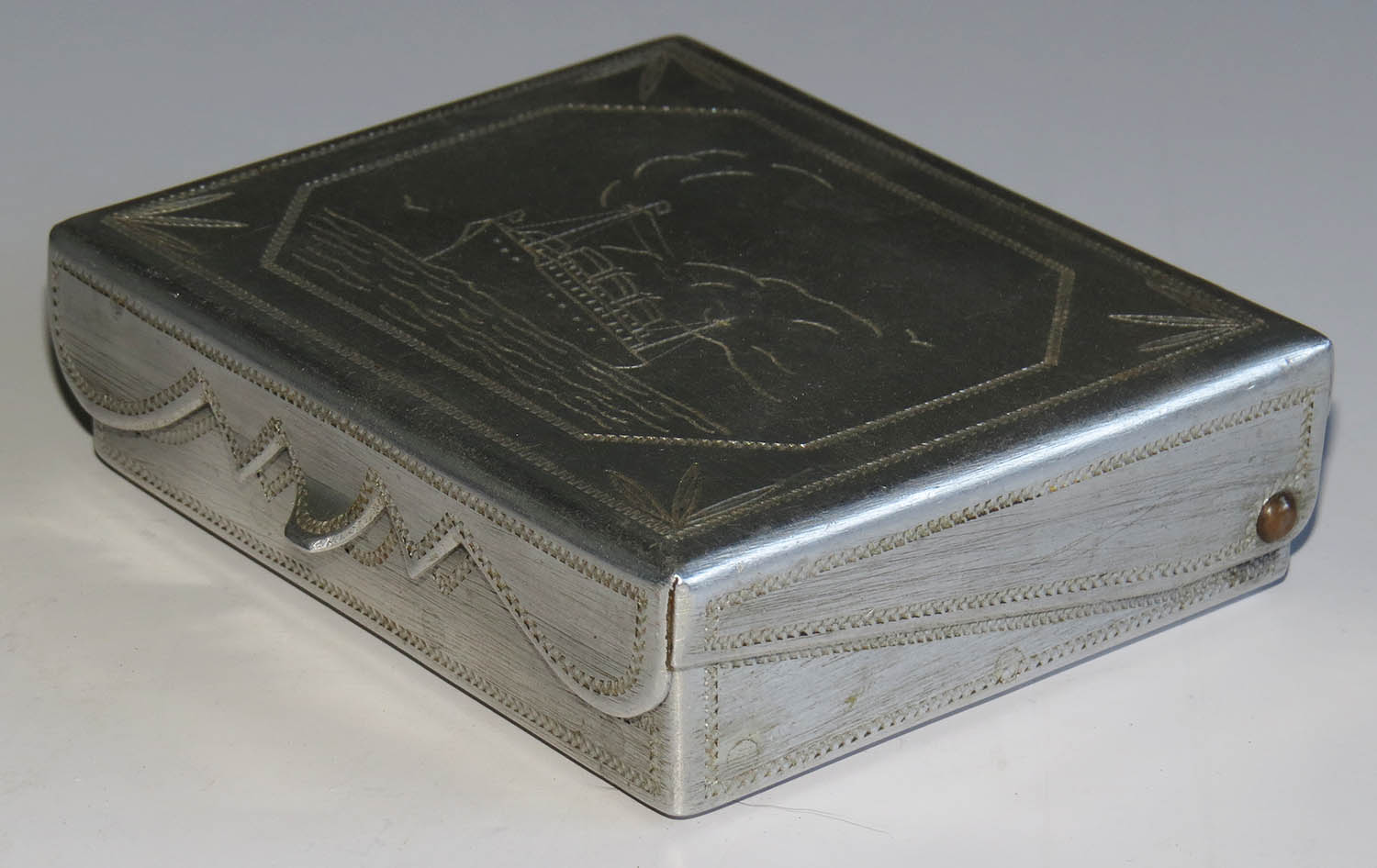 German POW made cigarette case from Tallinn 1947