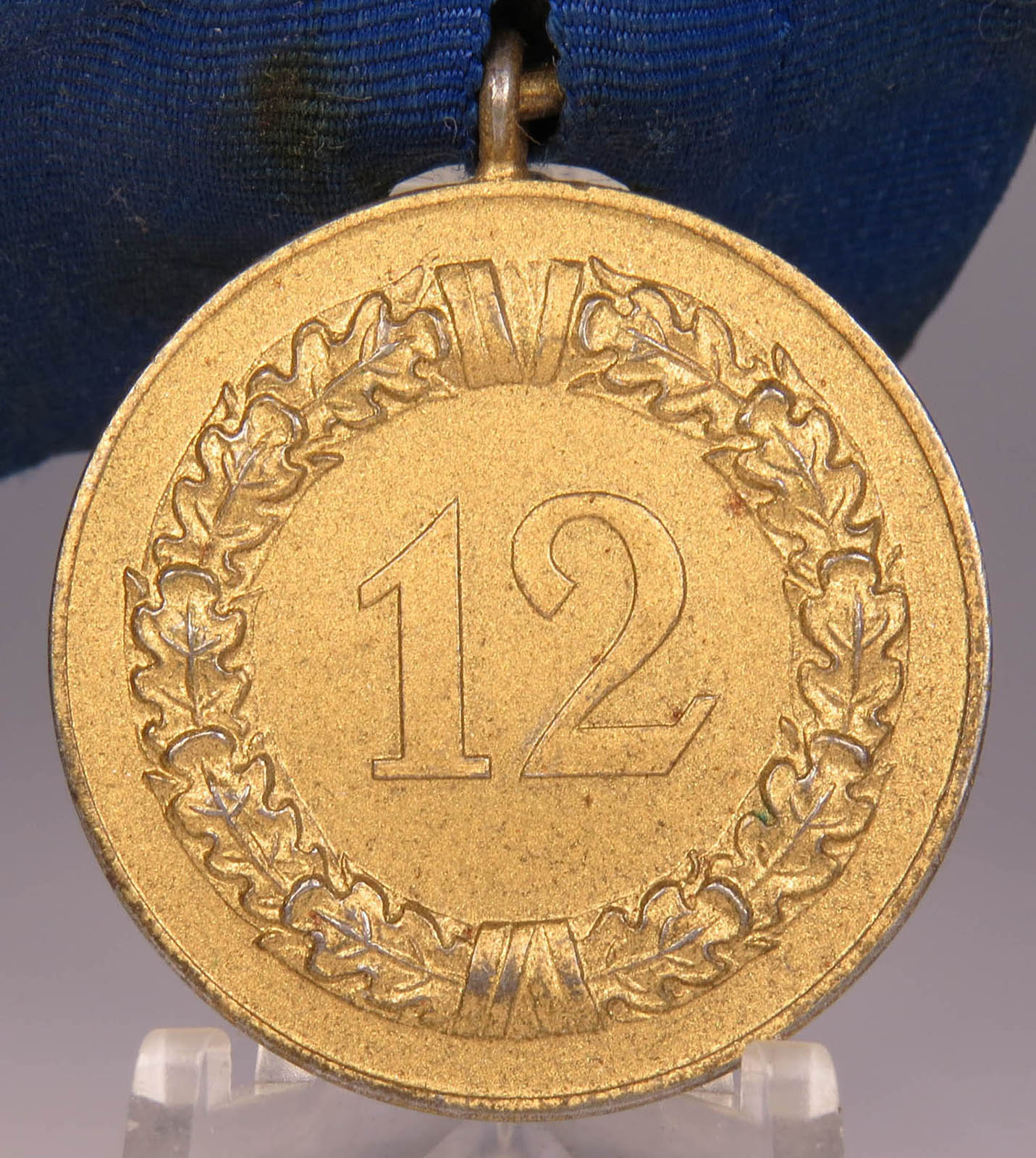 12 years medal mounted on the ribbon bar