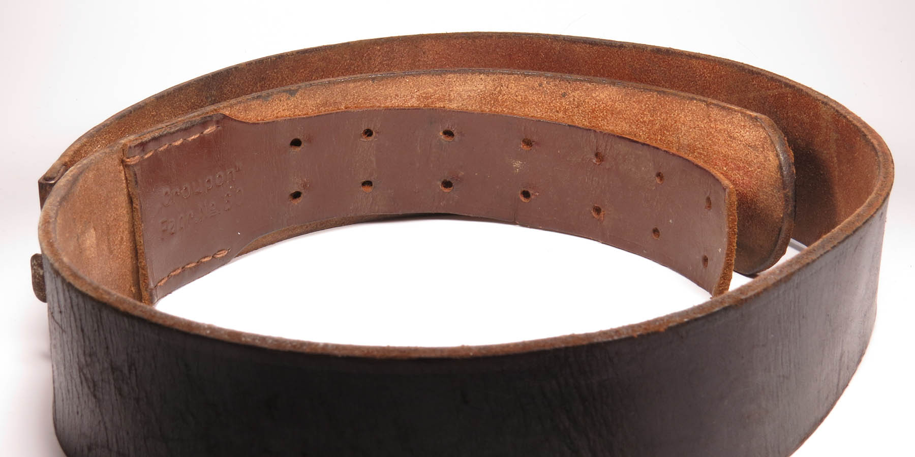 Parade Belt with hidden stitching "Croupon" Fabr. 60
