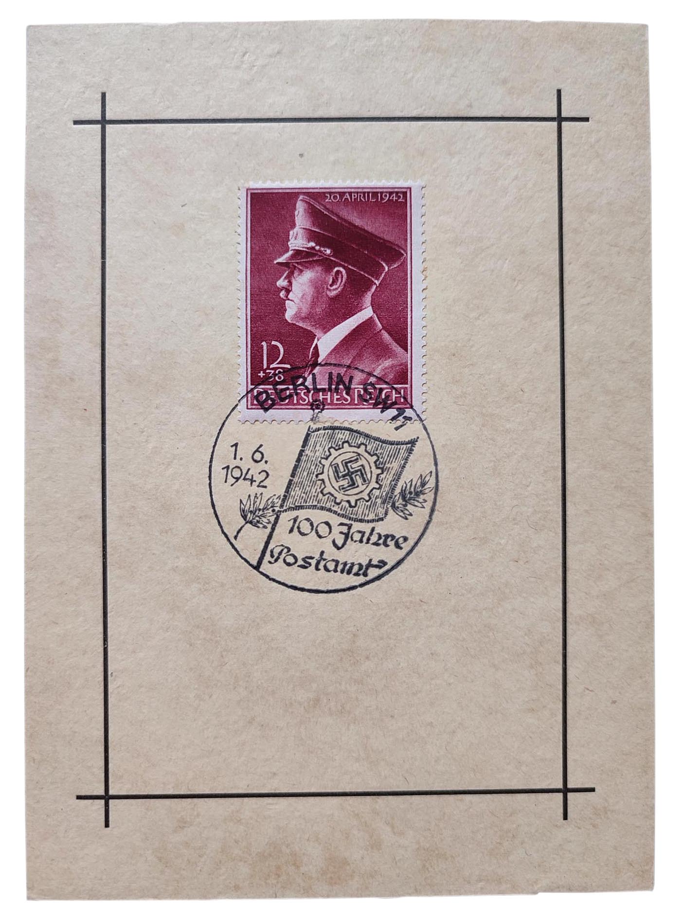 Hitler stamp on FDC, Berlin, 1942