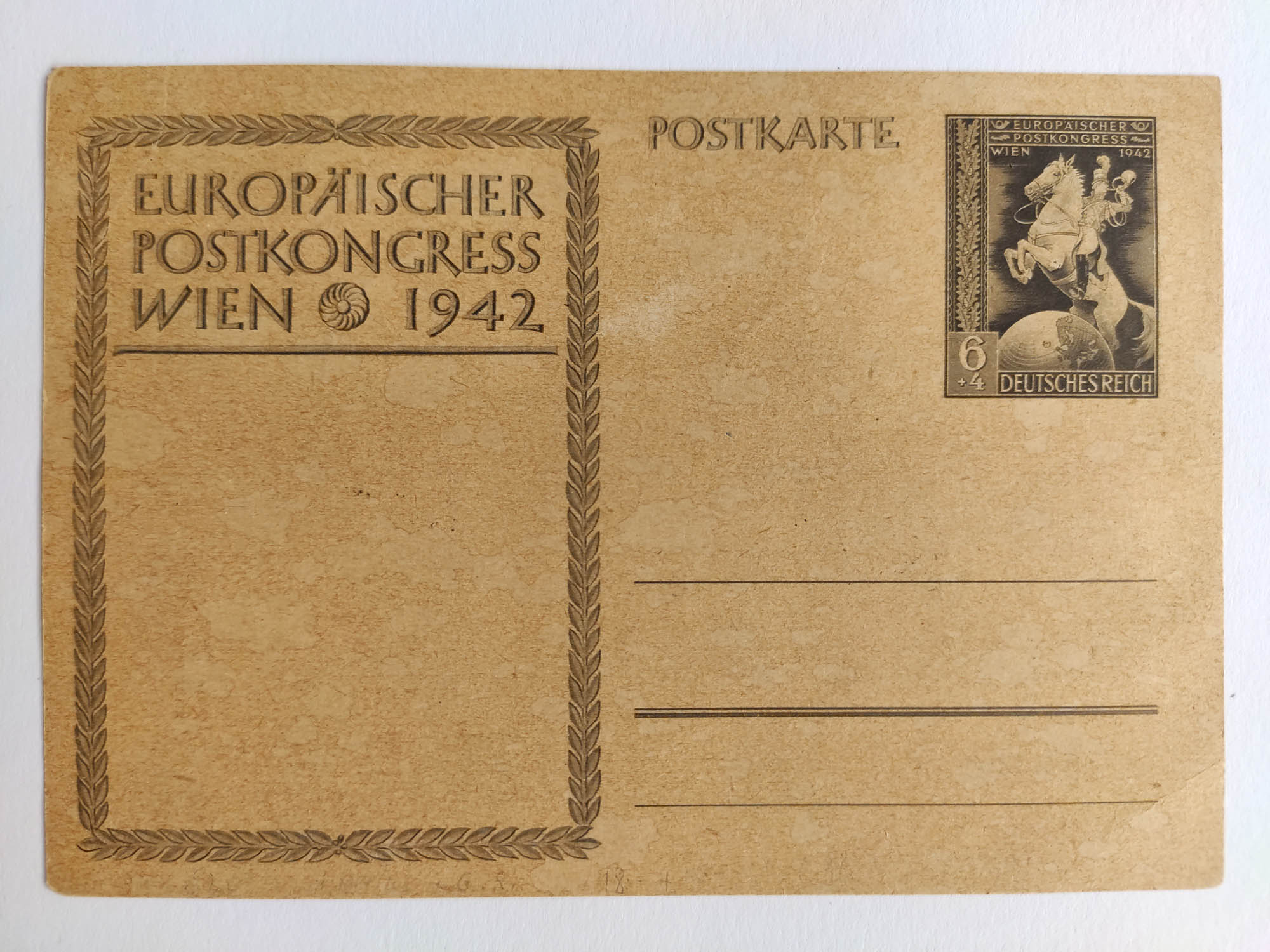 The first day postcard with postmarks for Hitler's birthday in 1943 in ...