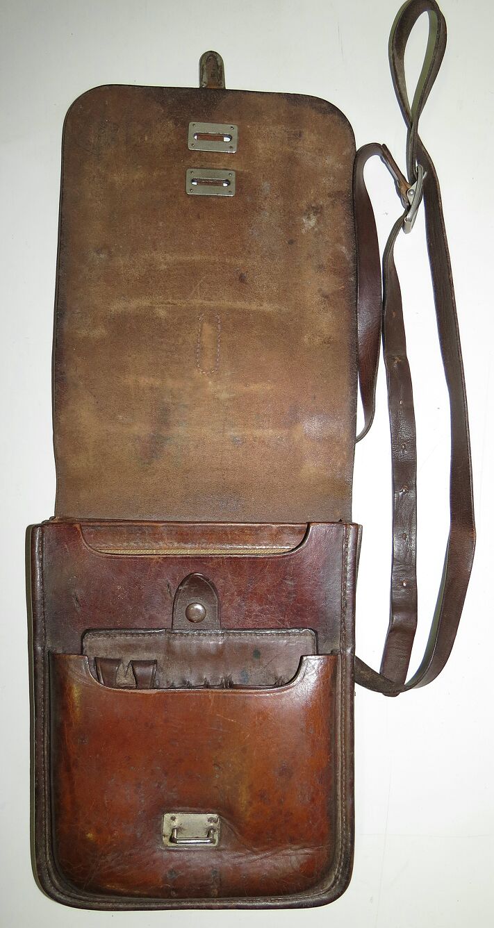 Soviet Russian M 32 brown leather mapcase with holder for pencils- Bags ...