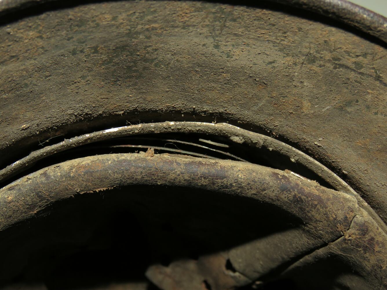 M35 NS 64 Normandy camo helmet. Attic found in France helmet
