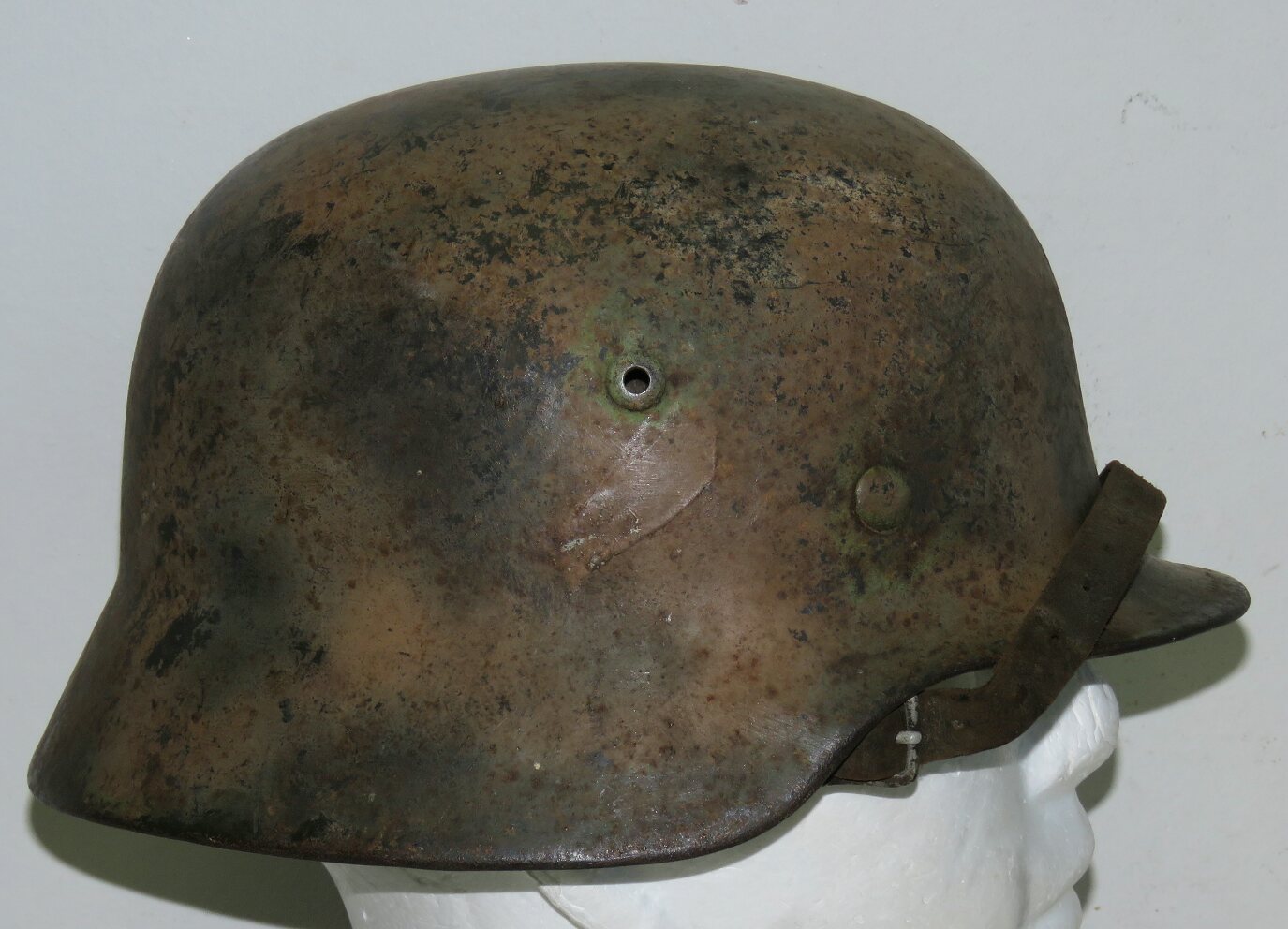M35 NS 64 Normandy camo helmet. Attic found in France helmet