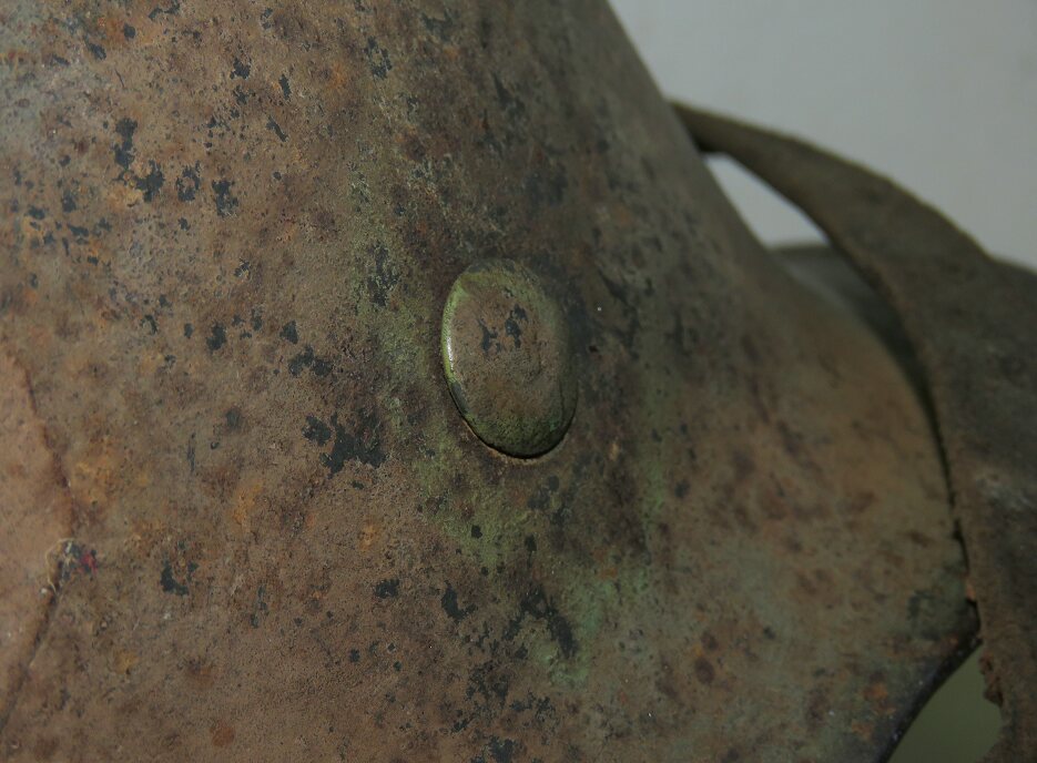 M35 NS 64 Normandy camo helmet. Attic found in France helmet