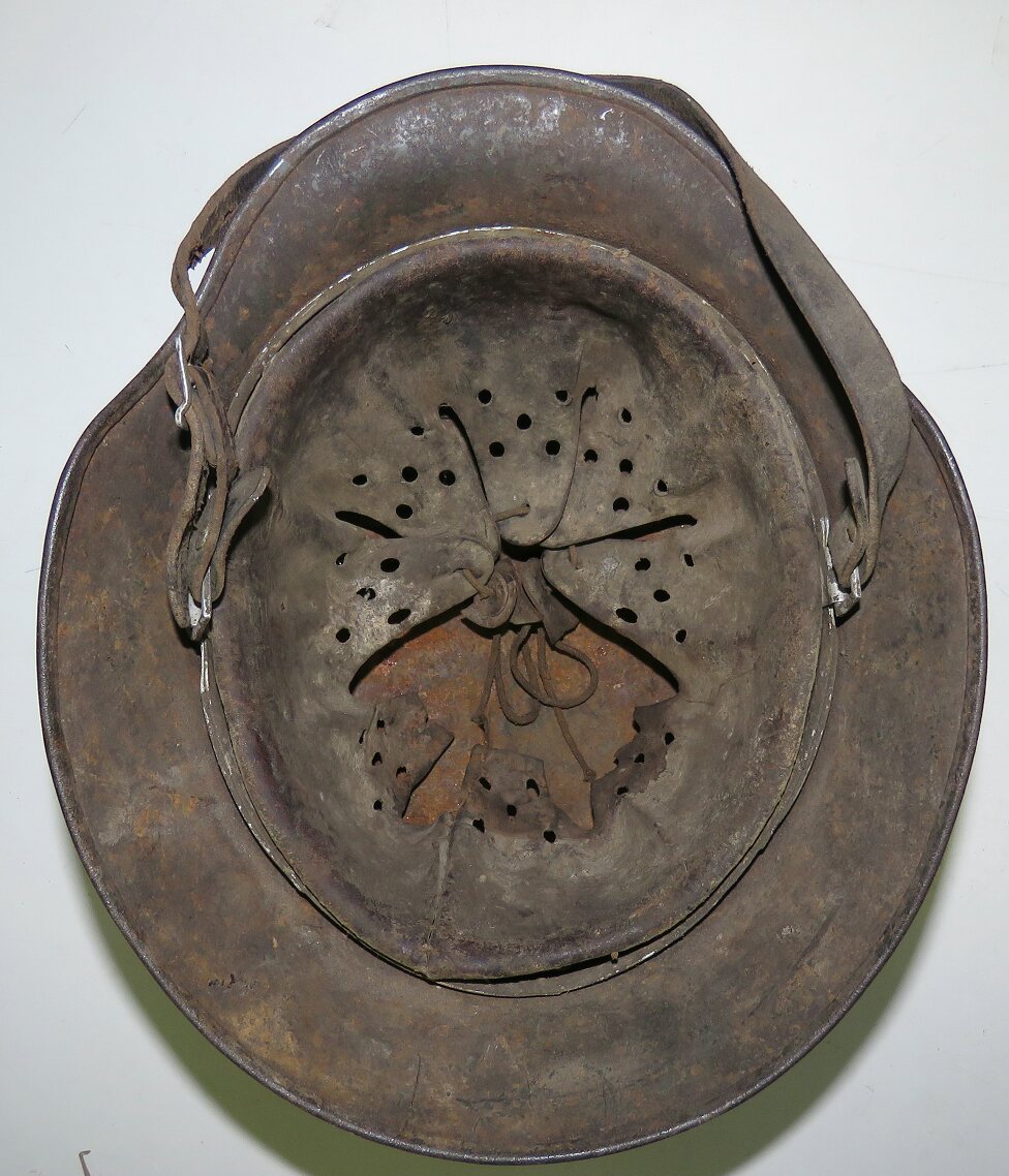 M35 NS 64 Normandy camo helmet. Attic found in France helmet