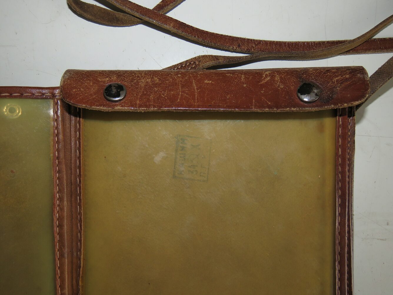 Leather map case, 1934.