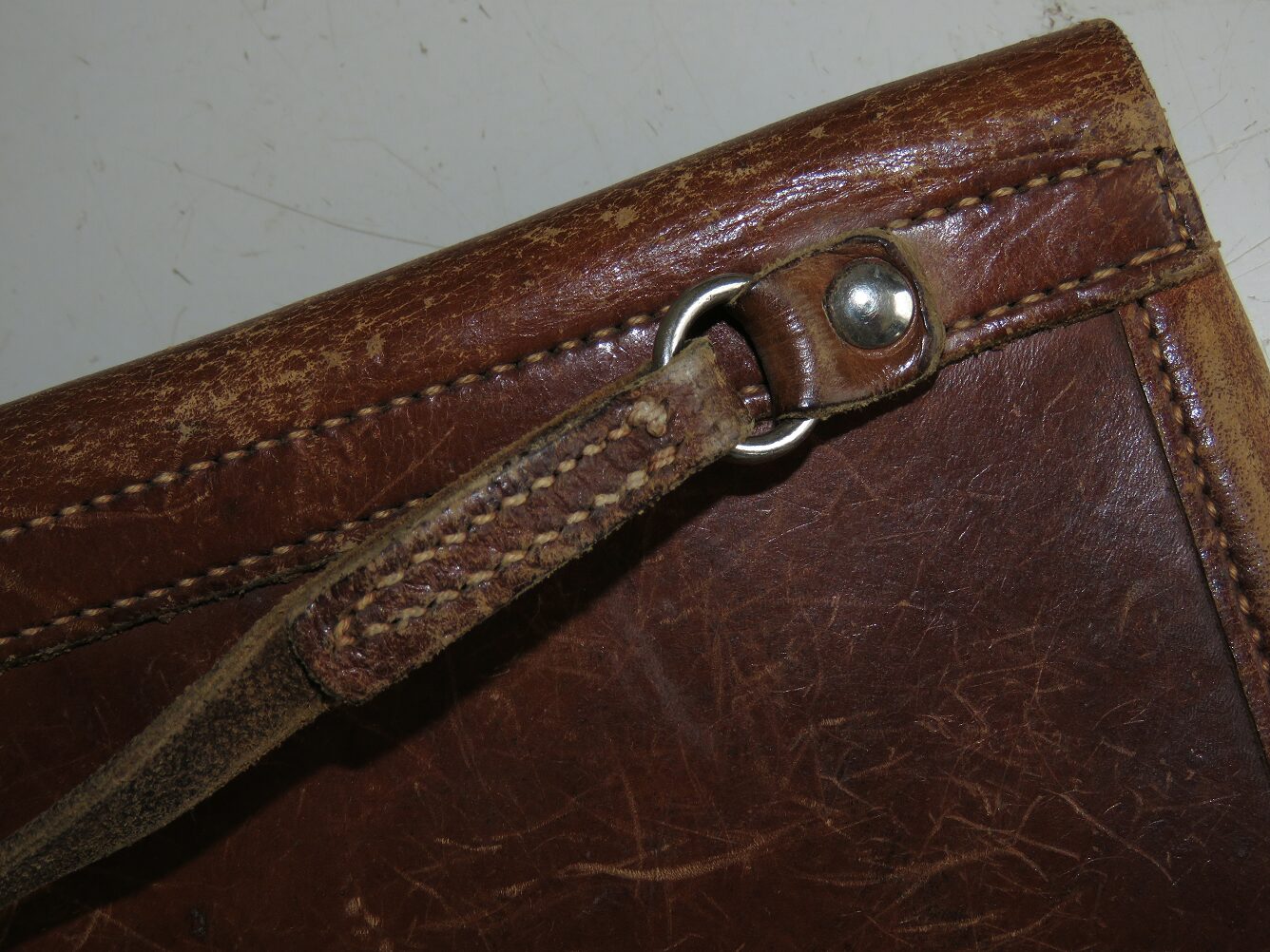 Leather map case, 1934.