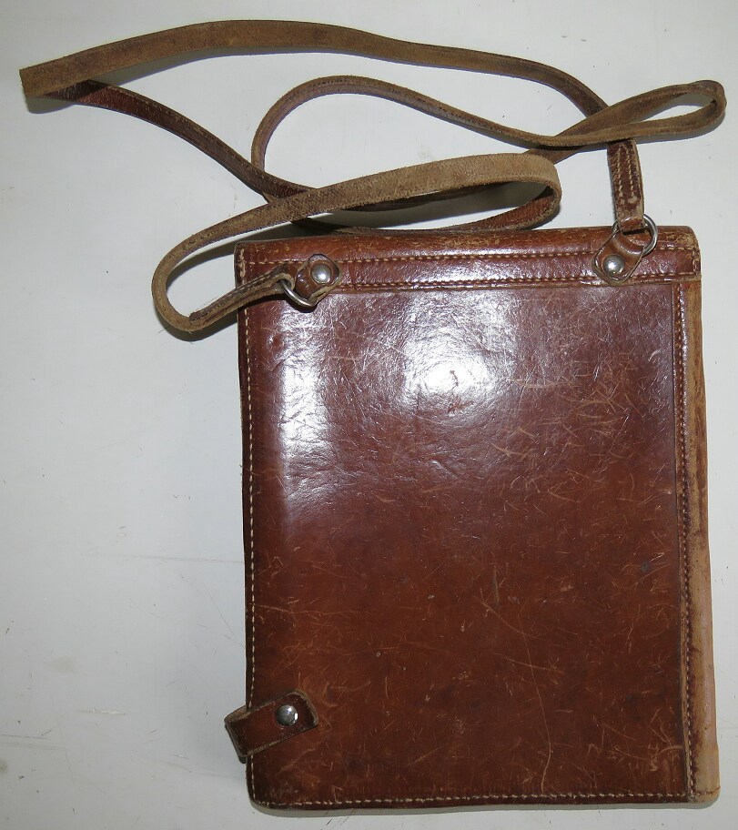 Leather map case, 1934.