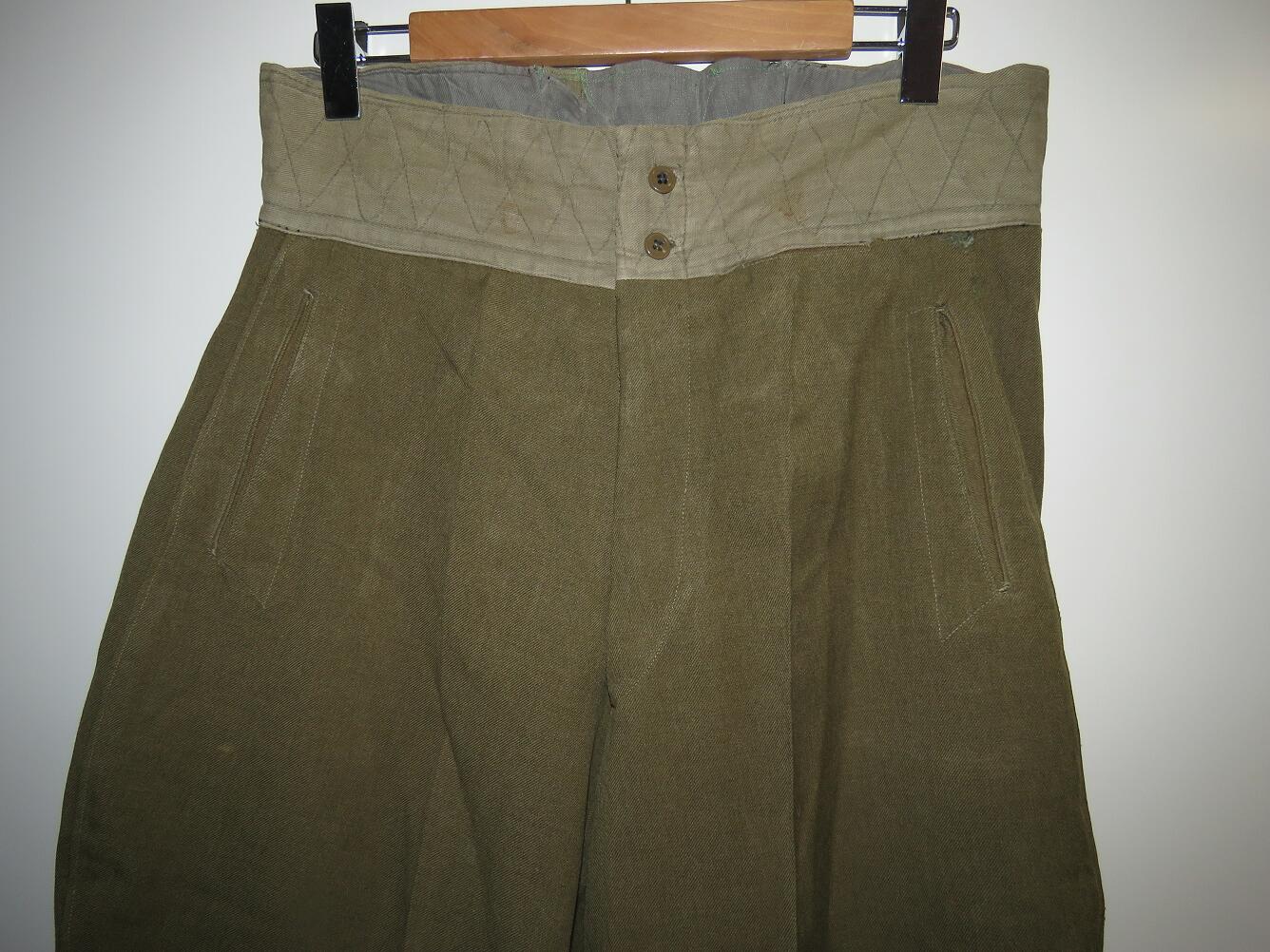 Red Army woolen breeches made of the Canadian fabric