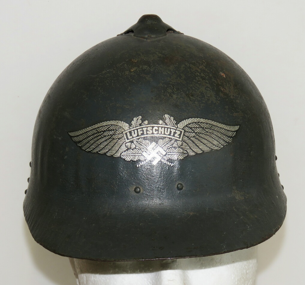 Soviet Steel Helmet Model 1917 by the Izhora Factory- Luftschutz