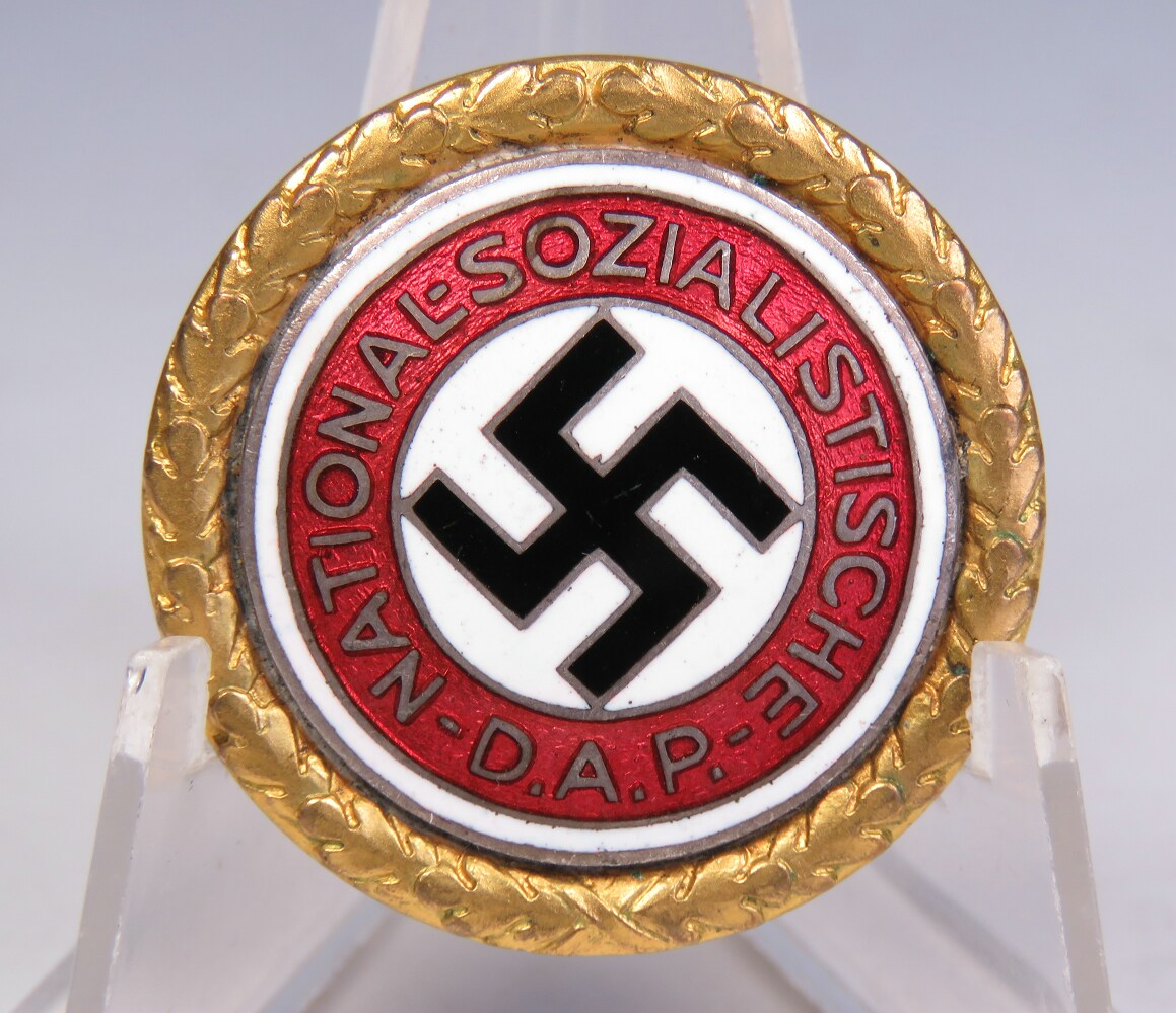 NSDAP party Gold Honor Badge, Set, early. # 18499