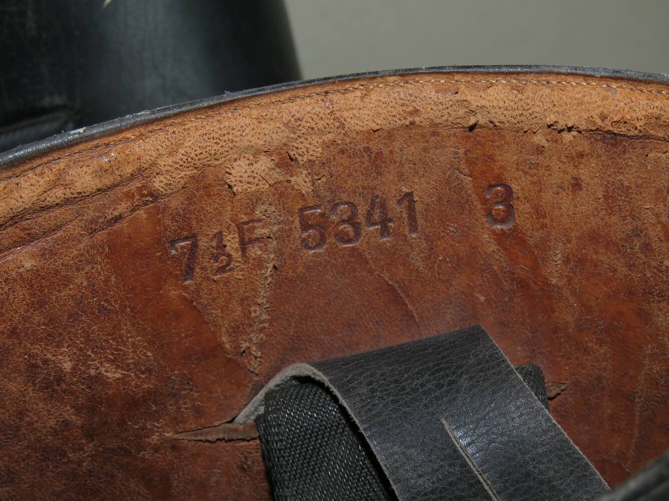 WW2 German officers boots in well-worn condition