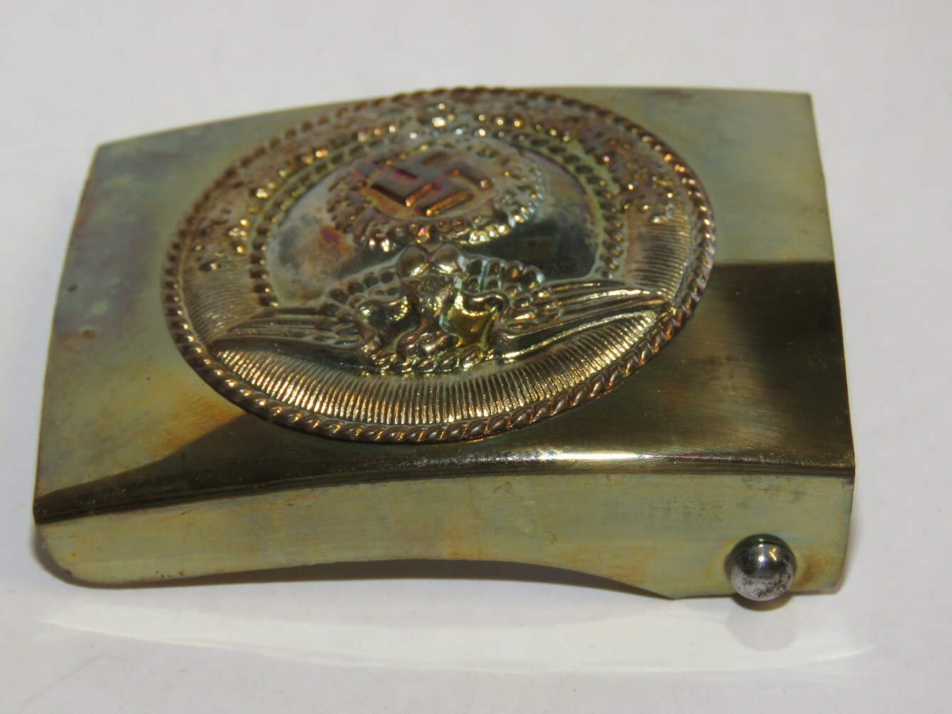 SA der NSDAP brass buckle with a separate front plate. Mint. Original ...