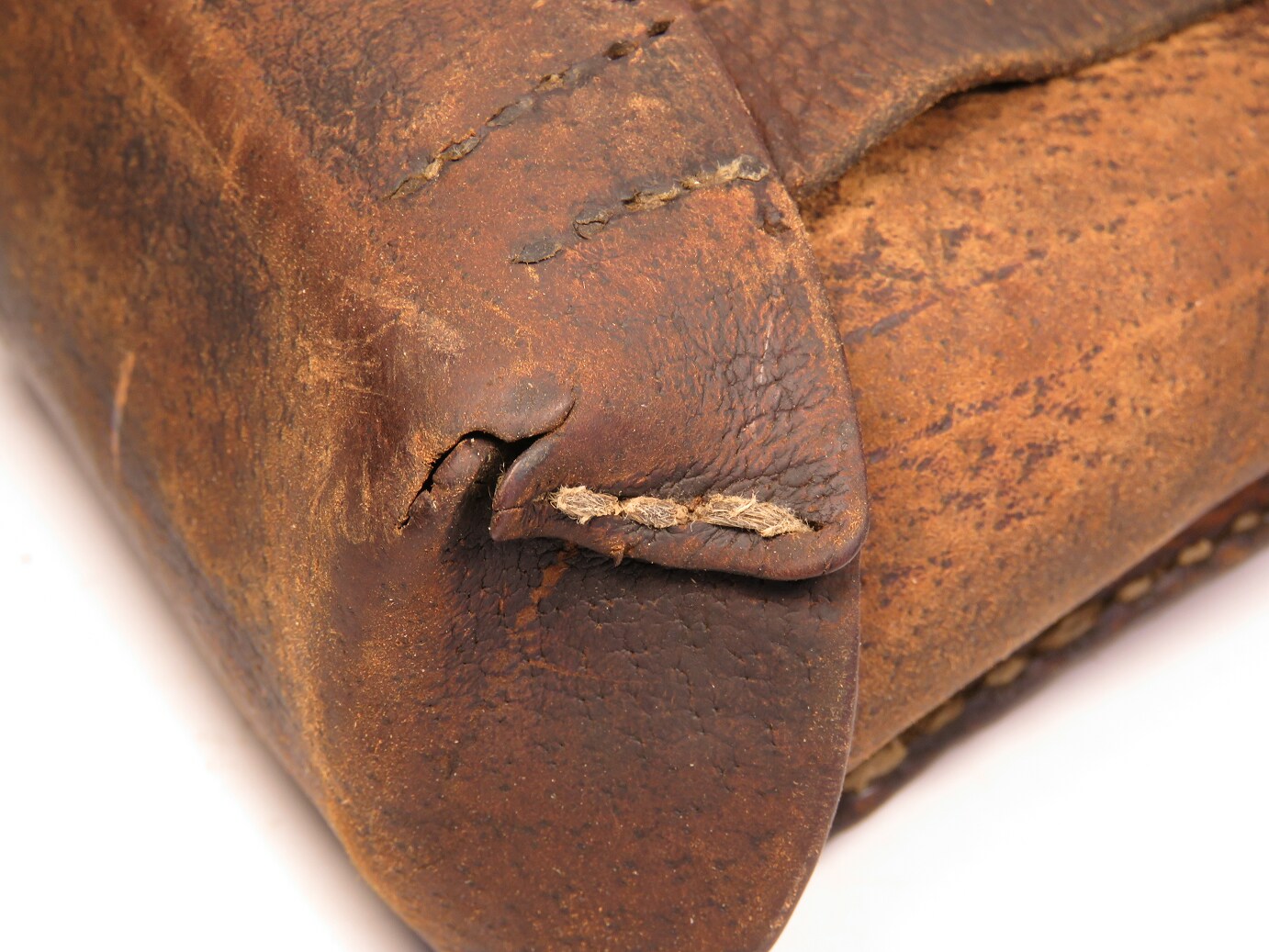 M1938 Red Army ammo pouch. Salty. Damage, repairs