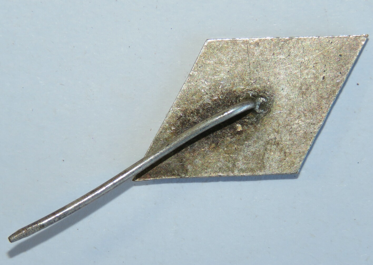Early Hitlerjugend badge on safety pin, nickel silver