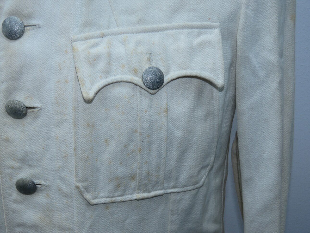 Wehrmacht Oberveterinär Veterinary Service Tunic in White Drill Cloth