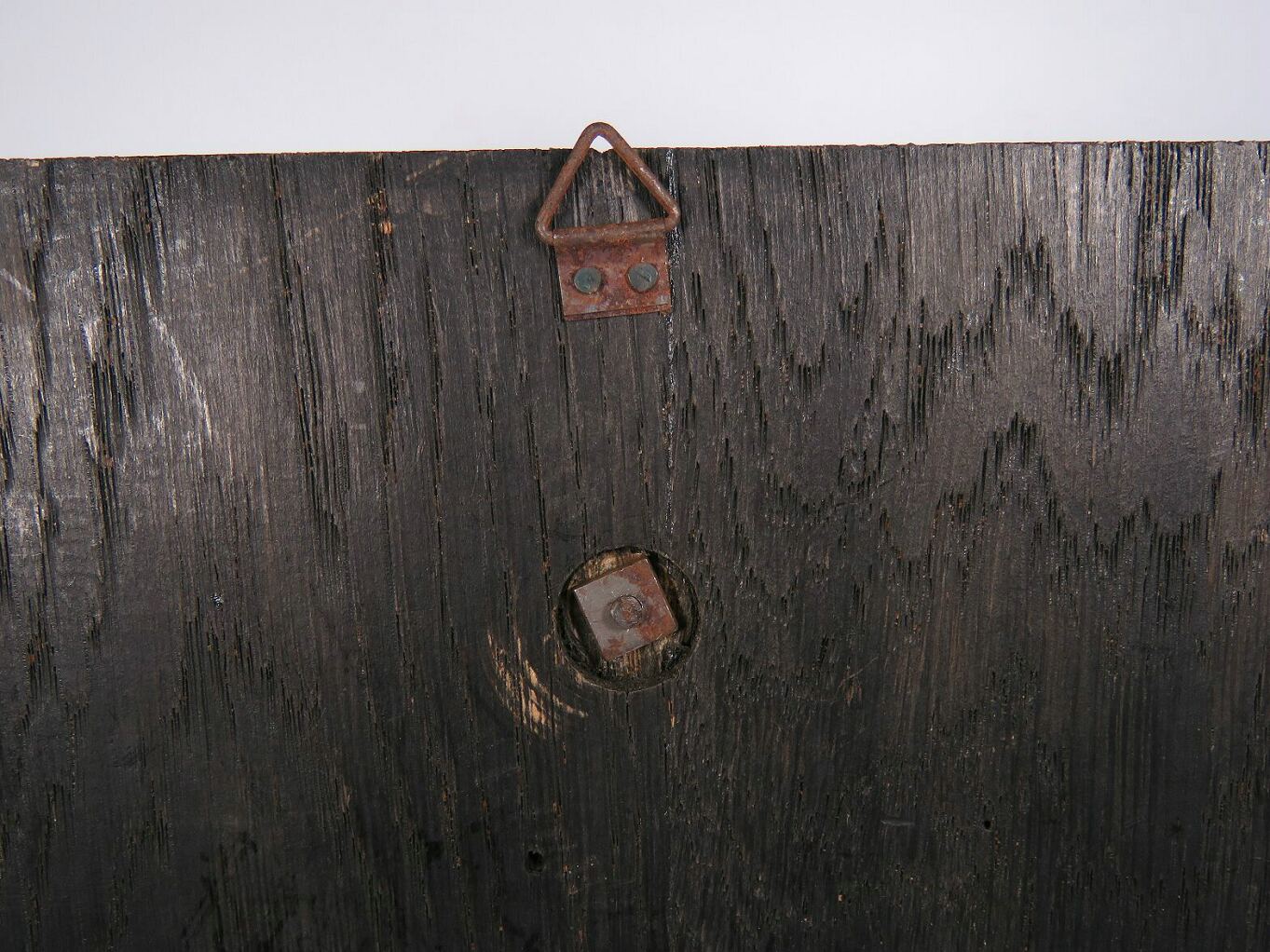 Adolf Hitler wall honor plaque, metal made on the oak frame
