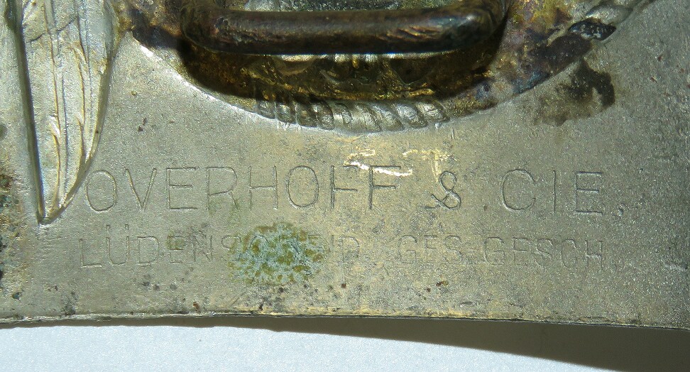 Early SS VT/ A-SS Oberhoff & Cie Lüdenscheid GES.GESCH buckle