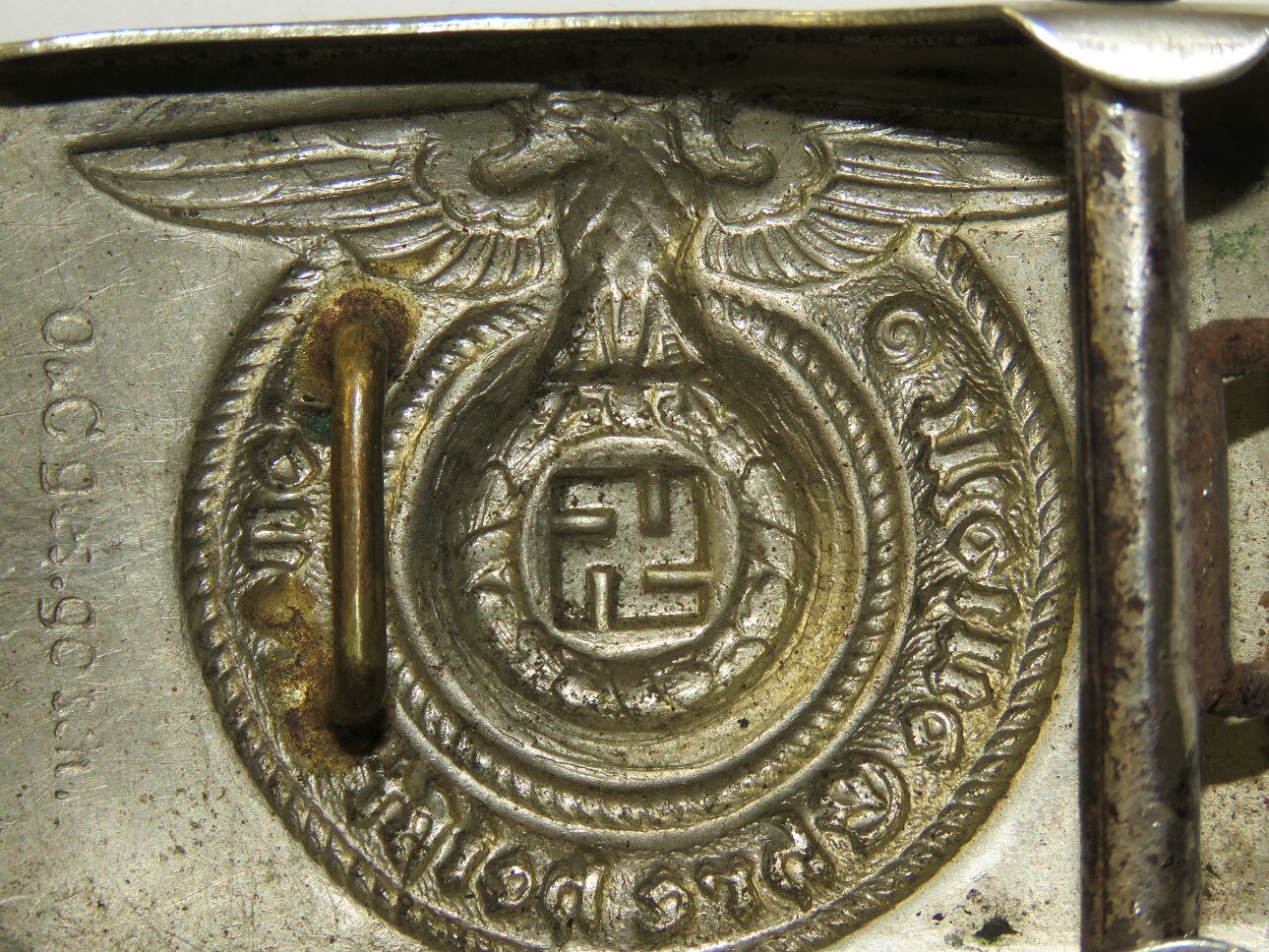 Early SS Belt with Nickel Silver Buckle Overhoff & Cie