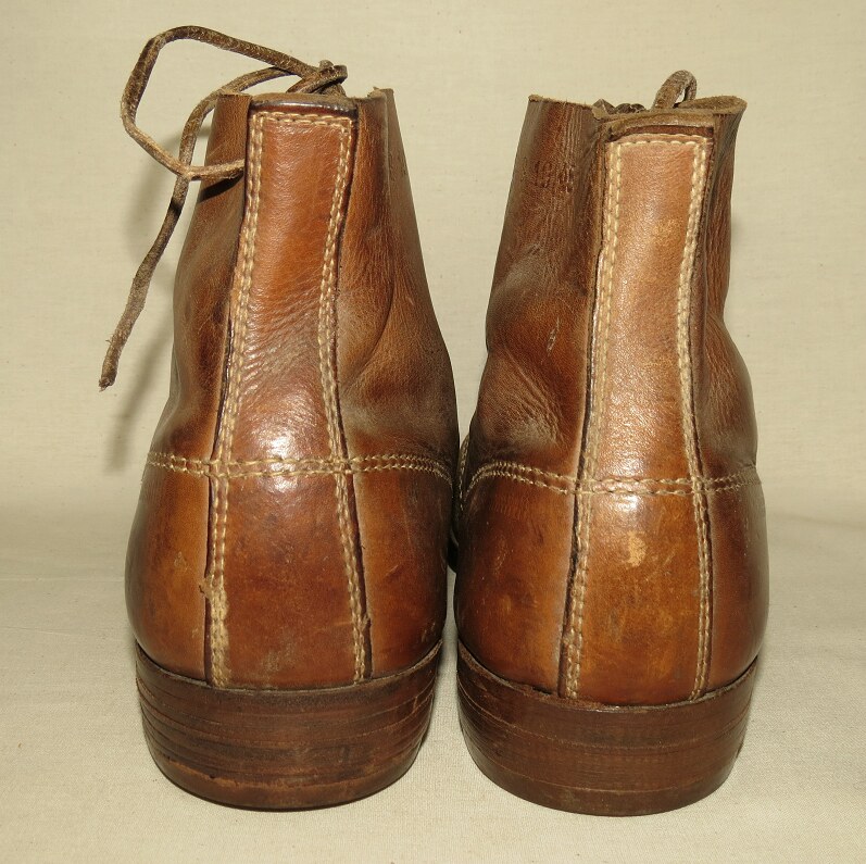 German Wehrmacht Heer or Luftwaffe brown ankle shoes- Boots & Shoes