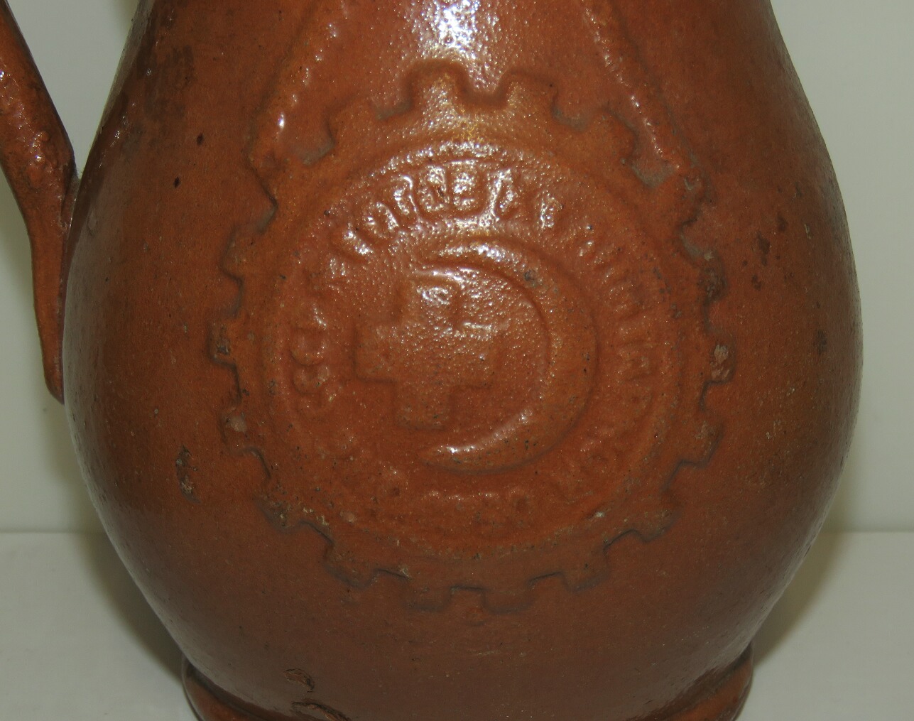 Pre-ww2 Soviet Russia milk jug with patriotic symbols of "Osoaviakhim"