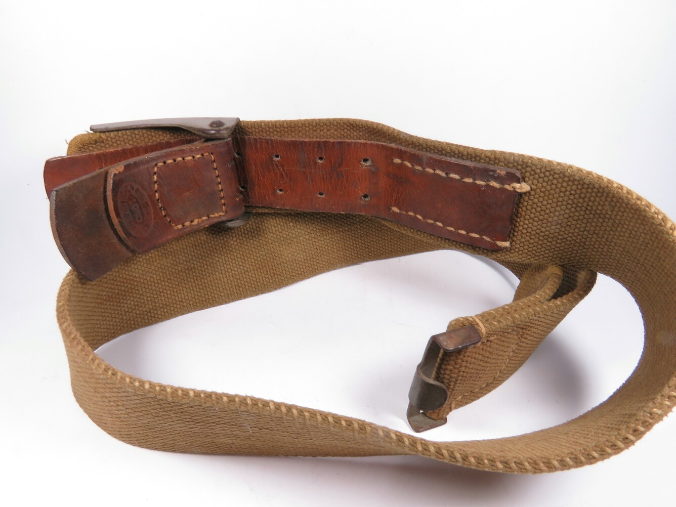 Wehrmacht DAK tropical combat canvas belt and buckle
