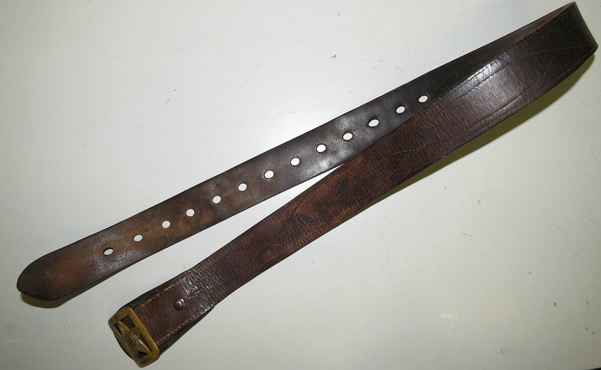 Red Army officer leather belt with buckle, M1935