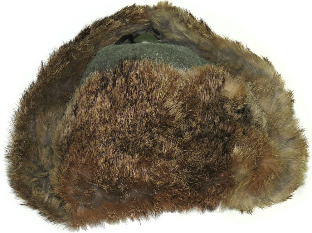 German winter fur hat. Marked, 1943, 56 size