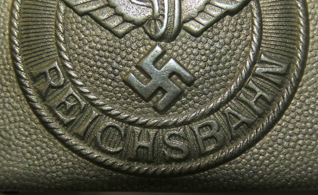 Early Nickel Silver Buckle of the Third Reich Railway Troops