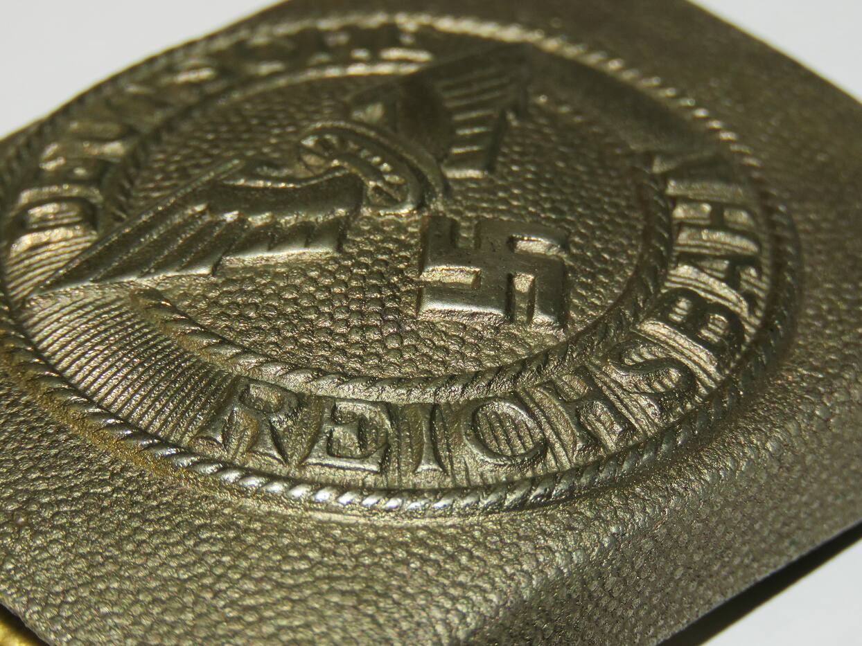 Early Nickel Silver Buckle of the Third Reich Railway Troops