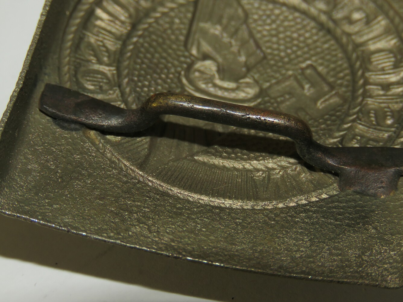 Early Nickel Silver Buckle of the Third Reich Railway Troops
