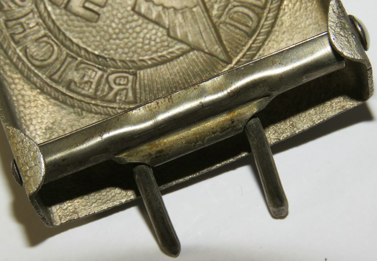 Early Nickel Silver Buckle of the Third Reich Railway Troops