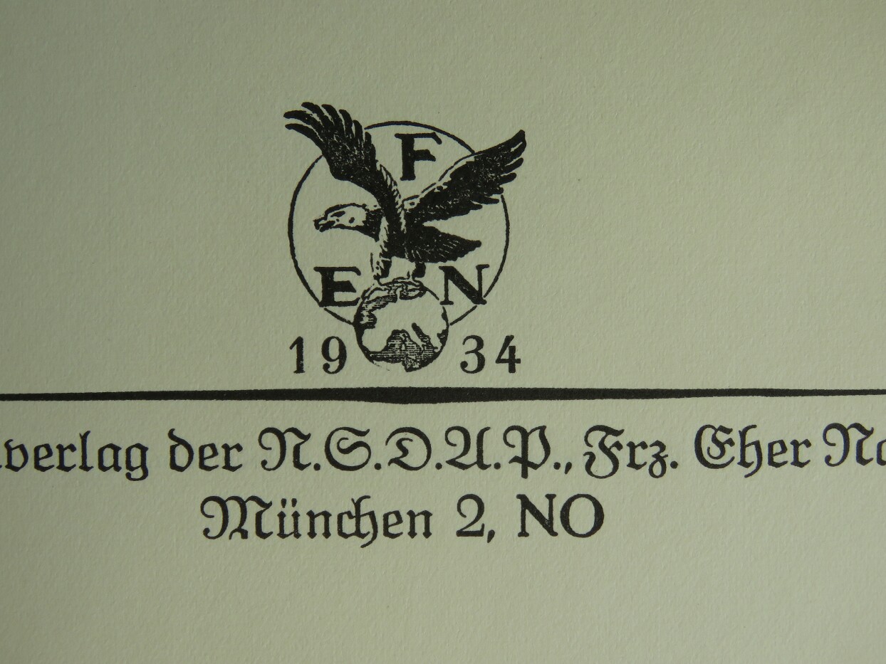 Gift edition of Mein Kampf by Adolf Hitler's 1934