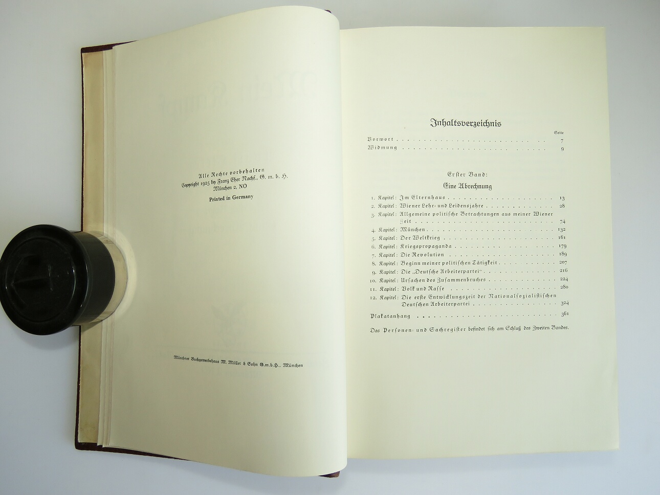 Gift edition of Mein Kampf by Adolf Hitler's 1934