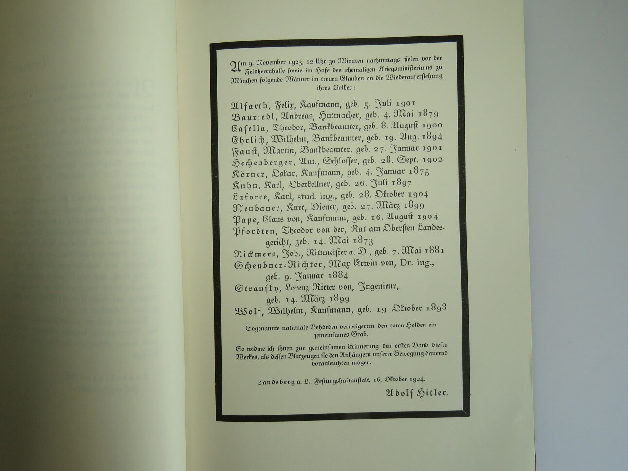 Gift edition of Mein Kampf by Adolf Hitler's 1934