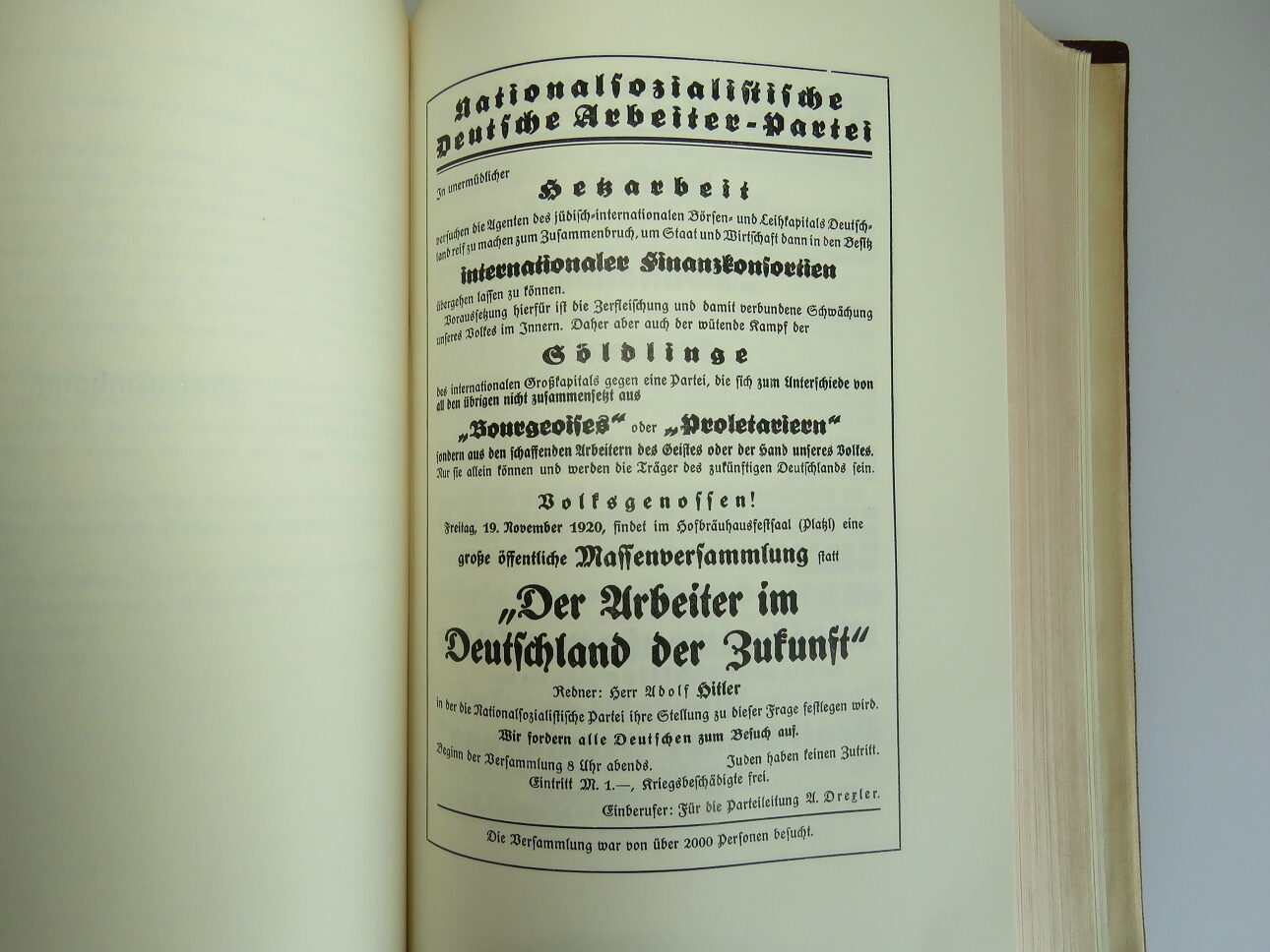 Gift edition of Mein Kampf by Adolf Hitler's 1934