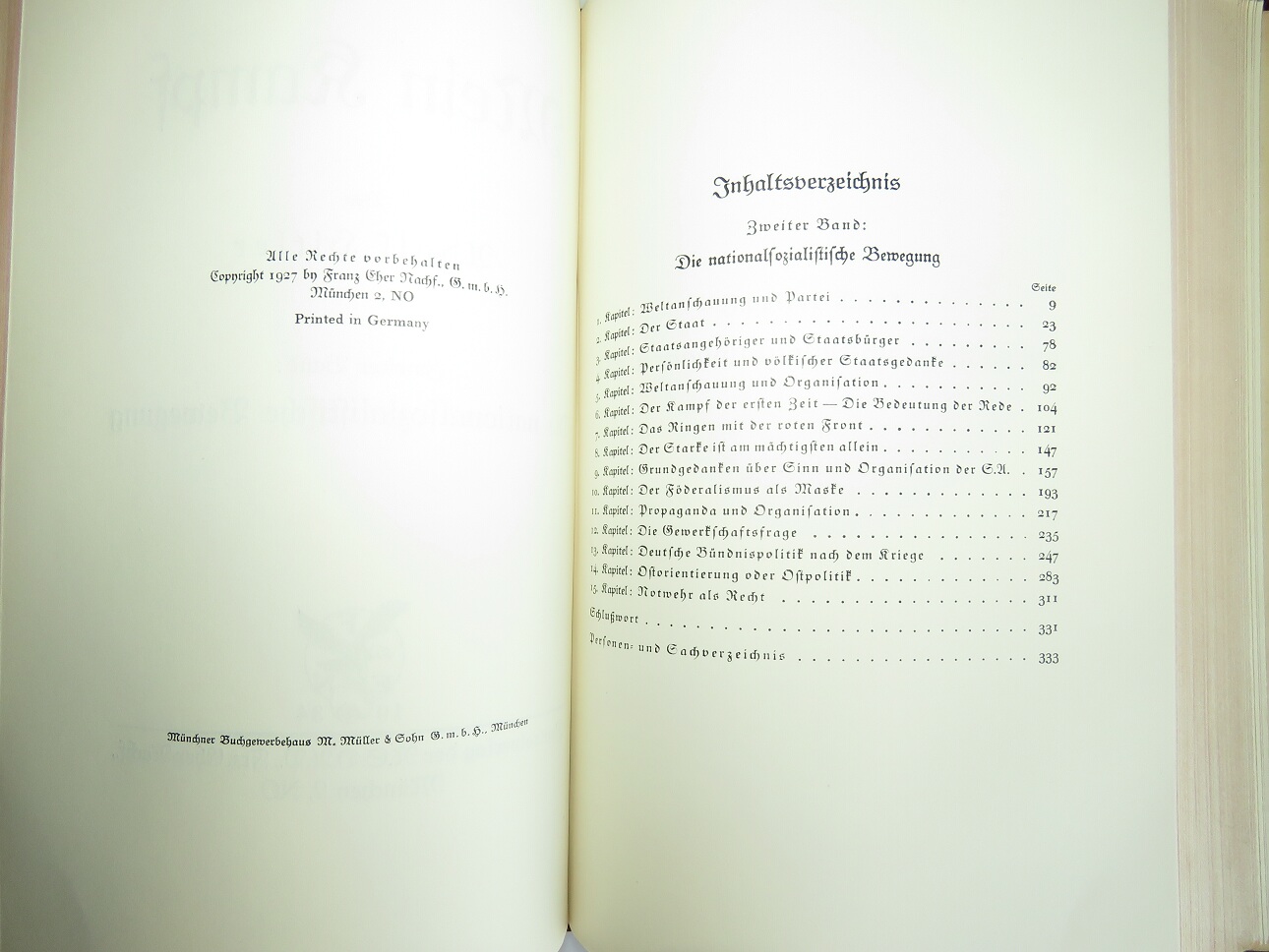 Gift edition of Mein Kampf by Adolf Hitler's 1934