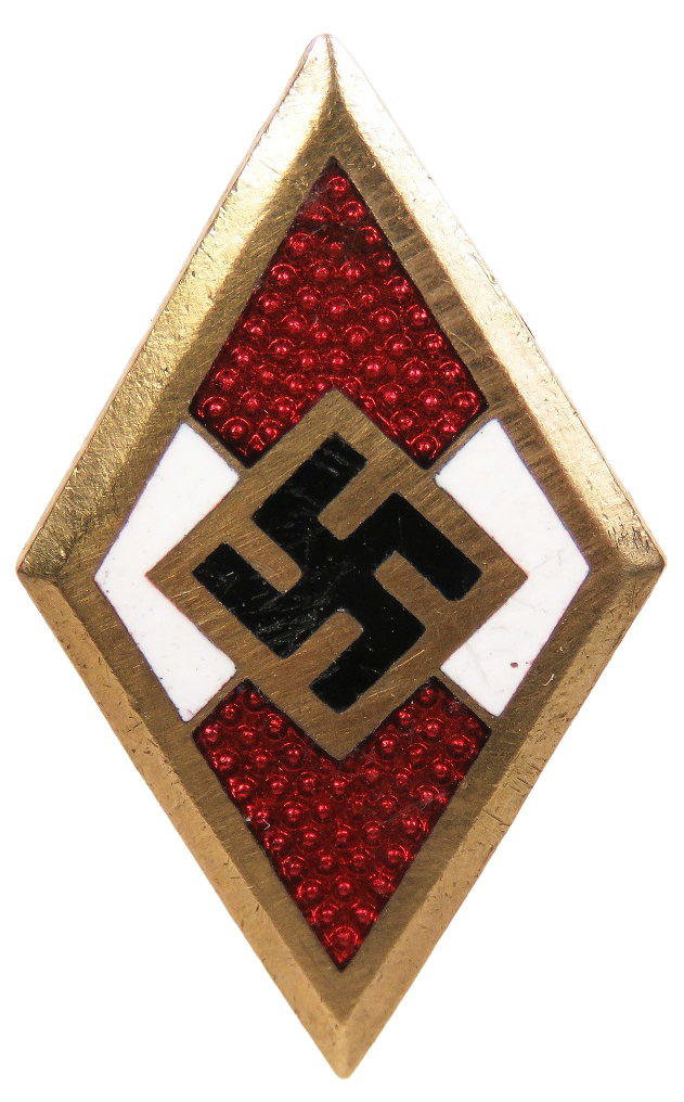 Gold Hitler Youth badge, M1/120, duplicate B