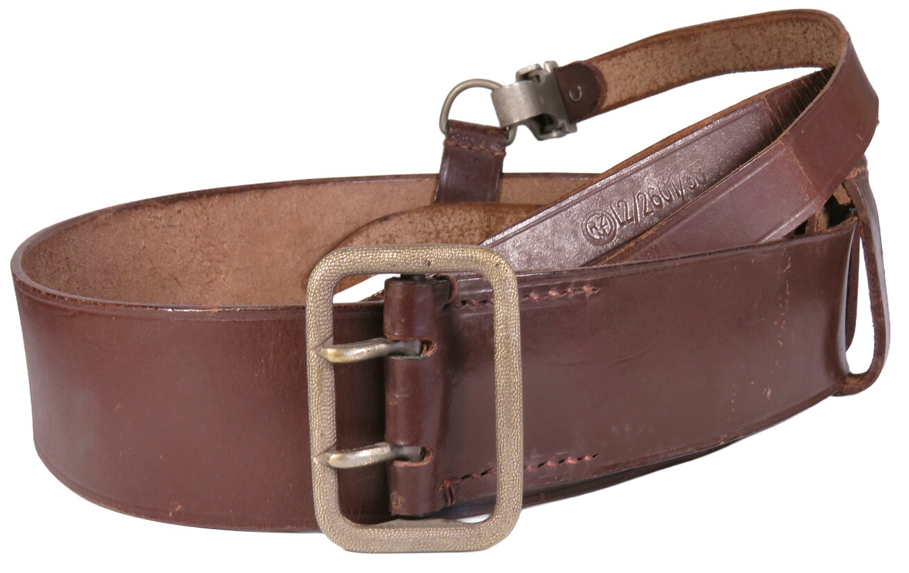 NSDAP leather belt with nickel silver buckle, 1938