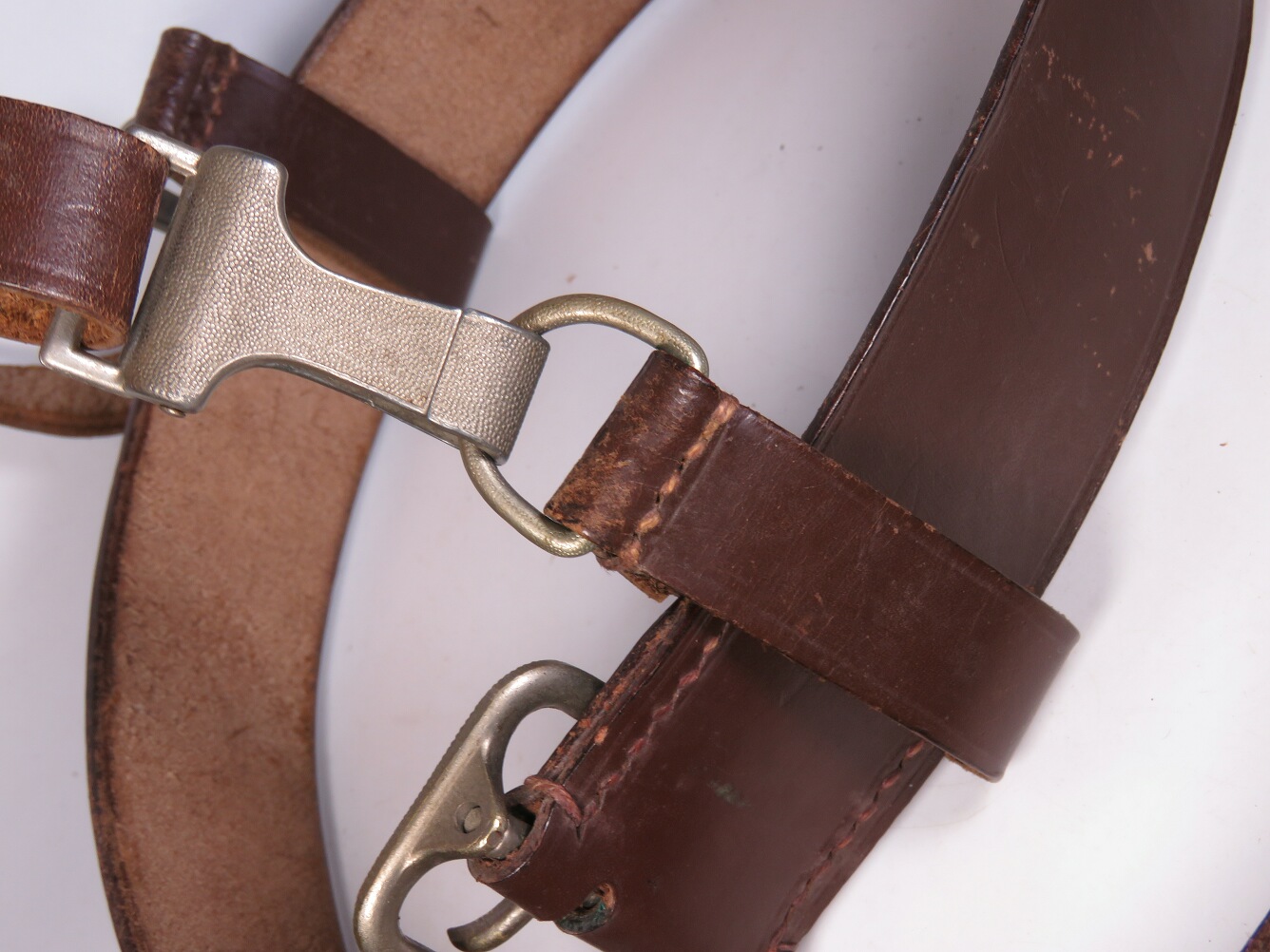 NSDAP leather belt with nickel silver buckle, 1938